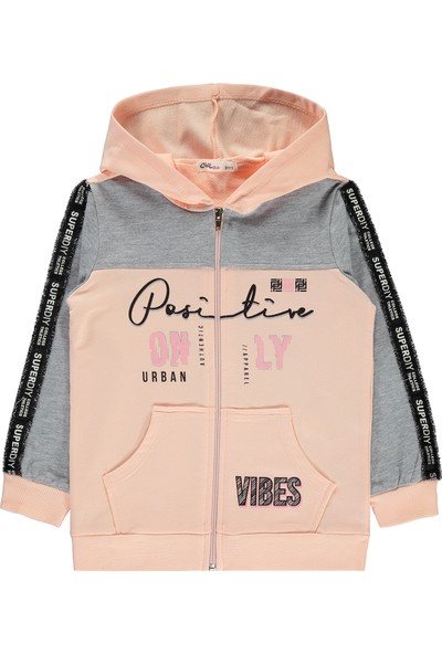 Civil Girls Kız Çocuk Kapüşonlu Hırka 6-9 Yaş Somon Civil Girls Kız Çocuk Kapüşonlu Hırka 6-9 Yaş Somon