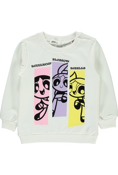 Powerpuff Girls Power Puff Girls Kız Çocuk Sweatshirt 2-5 Yaş Ekru Powerpuff Girls Power Puff Girls Kız Çocuk Sweatshirt 2-5 Yaş Ekru