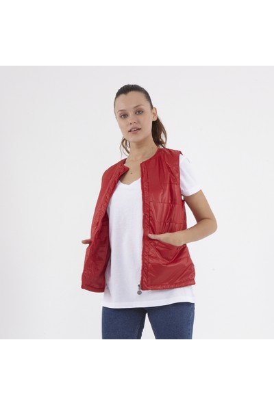 Think Simple Kadın Yelek - Kırmızı