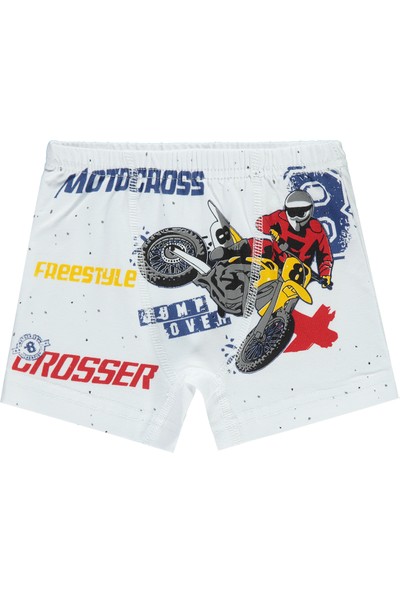 Civil Boys Erkek Çocuk Boxer 2-12 Yaş Beyaz