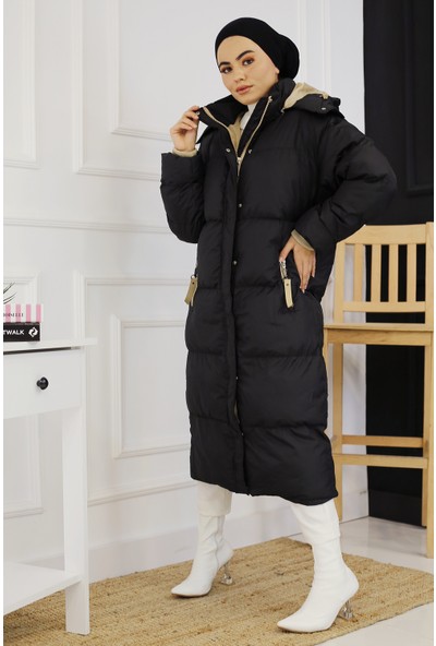 İmaj Butik Salaş Kalıp Tam Dolu Şişme Mont/siyah İmaj Butik Salaş Kalıp Tam Dolu Şişme Mont/siyah