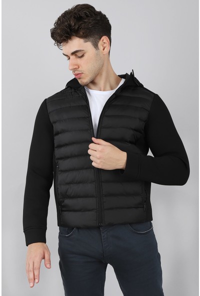 Arlin Erkek Kolları Polar Önü Şişme Siyah Mont Arlin Erkek Kolları Polar Önü Şişme Siyah Mont