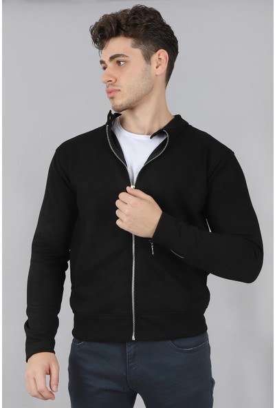 Arlin Erkek Dar Kesim Fermuarlı Süet Siyah Ceket Arlin Erkek Dar Kesim Fermuarlı Süet Siyah Ceket
