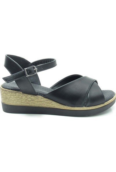 Bulut Ayakkabı Frieden Çapraz Kadın Sandalet - Bulut Ayakkabı - Siyah - 36