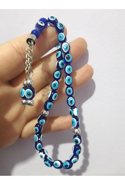 Trend Dünyası Trenddünyası Nazar Boncuklu 7 mm Yuvarlak Kesim Tesbih