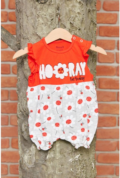 FullaModa Çocuk Papatya Baskılı Tulum