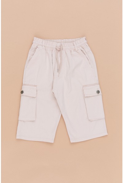 FullaModa Çocuk Beli Lastikli Kargo Cepli Kapri FullaModa Çocuk Beli Lastikli Kargo Cepli Kapri