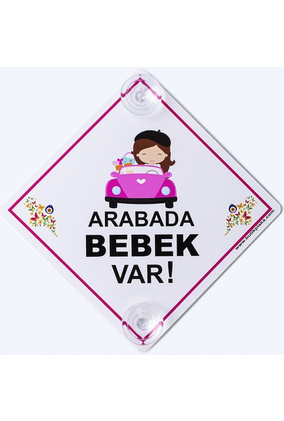 Butik Plaka Dikkat Arabada Bebek Var/ikaz Levhası/ Arabalı Kız Çocuk Butik Plaka Dikkat Arabada Bebek Var/ikaz Levhası/ Arabalı Kız Çocuk