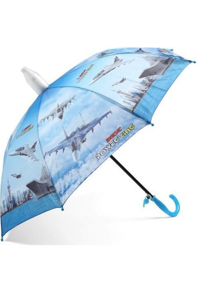 Sarıkaya Pvc Kılıflı Erkek Çocuk Şemsiyesi - Uçaklı