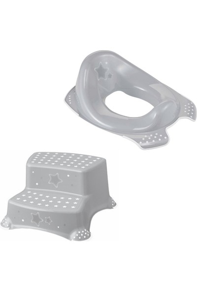 Keeeper Stars Klozet Daraltıcı ve Basamak Seti - Gri Keeeper Stars Klozet Daraltıcı ve Basamak Seti - Gri