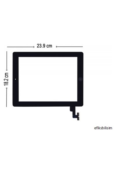 Efiks Ipad 2 1395 1396 1397 Siyah Dokunmatik