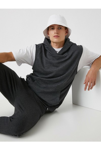 Koton Kapşonlu Kolsuz Sweatshirt