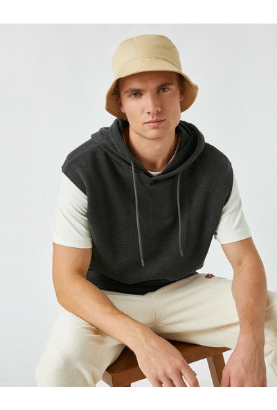 Koton Kapşonlu Basic Kısa Kollu Sweatshirt