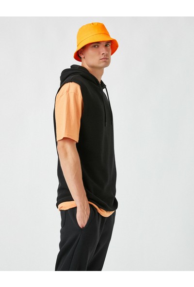 Koton Kapşonlu Basic Kısa Kollu Sweatshirt