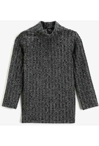 Koton Dokulu Balıkçı Yaka Sweatshirt