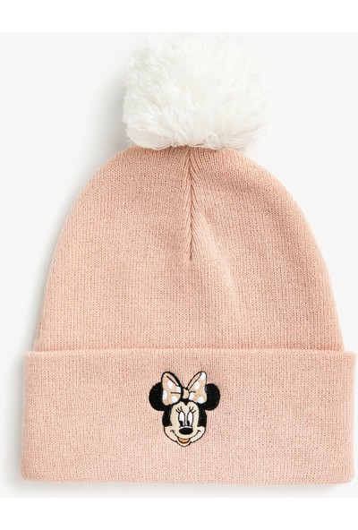 Koton Mickey Mouse İşlemeli Ponpon Bere