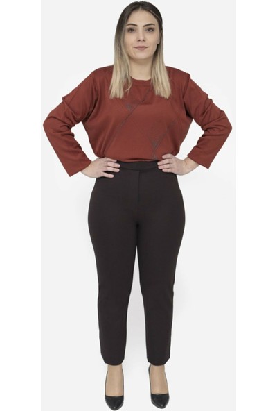 Elsin Butik Kadın Büyük Beden (Kışlık) Çelik Örgü Tayt Pantolon POTP14669 Elsin Butik Kadın Büyük Beden (Kışlık) Çelik Örgü Tayt Pantolon POTP14669