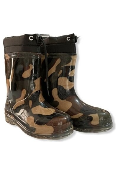 Gezer Içi Polarlı Kaymaz Taban Su ve Soğuk Geçirmez Naylon Çizme