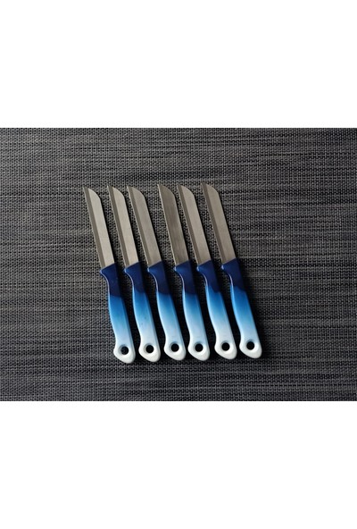 Solingen Meyve Sebze Bıçağı Ebruli Lacivert-Beyaz 6'lı Solingen Meyve Sebze Bıçağı Ebruli Lacivert-Beyaz 6'lı