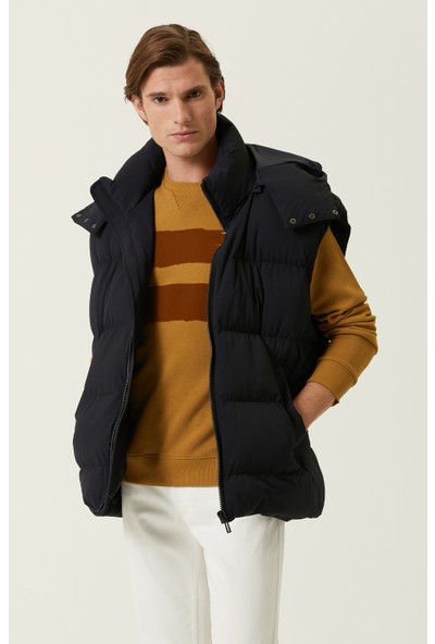 Network Oversize Fit Lacivert Kapüşonlu Puff Yelek Network Oversize Fit Lacivert Kapüşonlu Puff Yelek