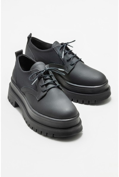 Elle Shoes Siyah Kadın Oxford