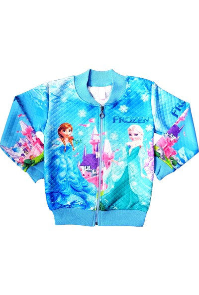 Frozen Elsa Kız Çocuk Kapitöneli Fermuarlı Sweatshirt Frozen Elsa Kız Çocuk Kapitöneli Fermuarlı Sweatshirt