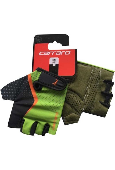 Carraro CRO-006 G Yeşil Kısa Bisiklet Eldiveni S Beden
