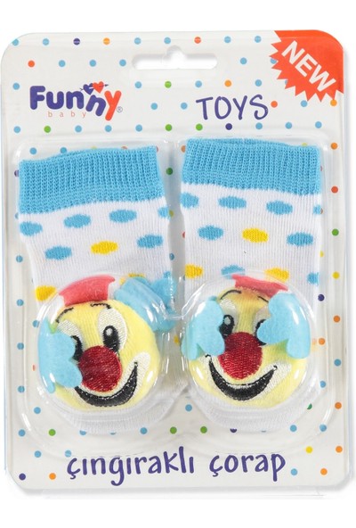 Funny Patik Funny Çıngıraklı Bebek Çorap li
