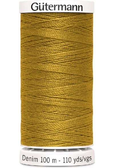 Gutermann Gütermann Denim 100 Kot Ipi (100 Metre Kot Ipi) Tek Ebat Altın Gutermann Gütermann Denim 100 Kot Ipi (100 Metre Kot Ipi) Tek Ebat Altın