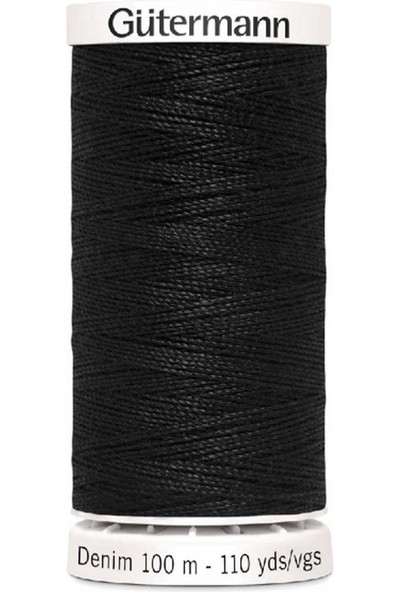 Gutermann Gütermann Denim 100 Kot Ipi (100 Metre Kot Ipi) Tek Ebat Siyah Gutermann Gütermann Denim 100 Kot Ipi (100 Metre Kot Ipi) Tek Ebat Siyah