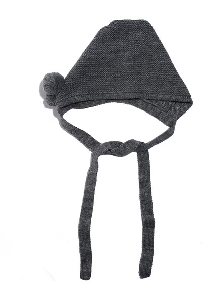 SUVE GOLD Kız Bebek Bağcıklı Triko Bere