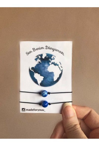 Made For Youu Sen Benim Dünyamsın Çift Bilekliği