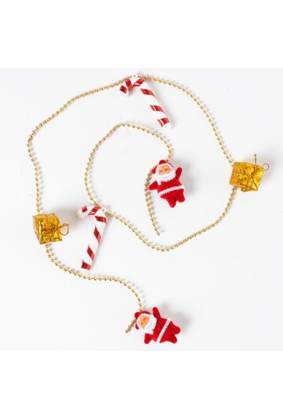 Partijet Yılbaşı Noel Baba Zincir Garland Süs 100 cm Partijet Yılbaşı Noel Baba Zincir Garland Süs 100 cm