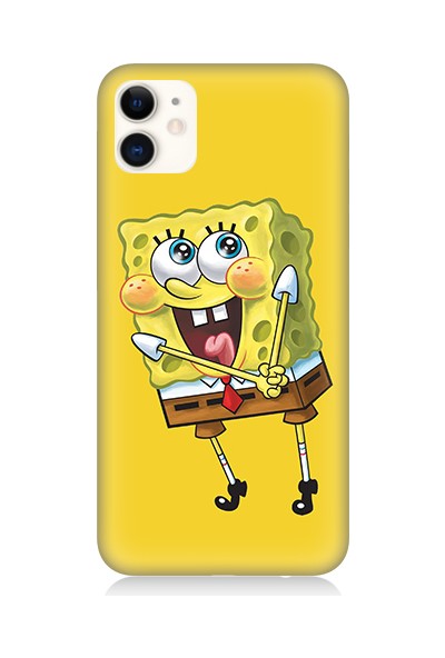 Teknomeg Apple Iphone 11 Uyumlu Sünger Bob Desenli Silikon Kılıf Teknomeg Apple Iphone 11 Uyumlu Sünger Bob Desenli Silikon Kılıf