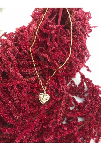 Muezra Kadın Kalpli Pırlantalı Kafes Gümüş Model Rose Kaplama Italyan Kolye Muezra Kadın Kalpli Pırlantalı Kafes Gümüş Model Rose Kaplama Italyan Kolye