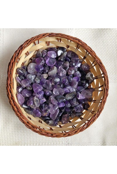ByKolyeucum 10 Adet Ham Doğal Ametist Taşı (1-2 cm )- KLCKT0092
