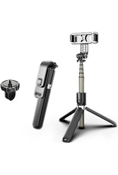 Bolaker L03 Selfie Çubuğu Katlanır Akıllı Telefon Tripod Bluetooth Shutter Selfie Tripod (Siyah) (Yurt Dışından)