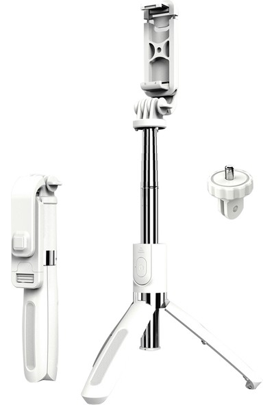 Bolaker L02 4'ü 1 Arada Bluetooth Uyumlu Kablosuz Özçekim Çubuğu Tripod Katlanabilir Monopod (Beyaz) (Yurt Dışından) Bolaker L02 4'ü 1 Arada Bluetooth Uyumlu Kablosuz Özçekim Çubuğu Tripod Katlanabilir Monopod (Beyaz) (Yurt Dışından)