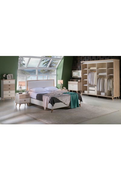 Istikbal Elizya 6 Kapaklı Yatak Odası Dolap / Beyaz/meşe Istikbal Elizya 6 Kapaklı Yatak Odası Dolap / Beyaz/meşe