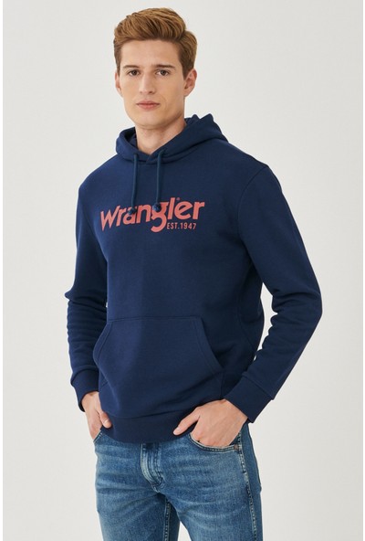 Wrangler Regular Fit Normal Kesim Kapüşonlu Sweatshirt
