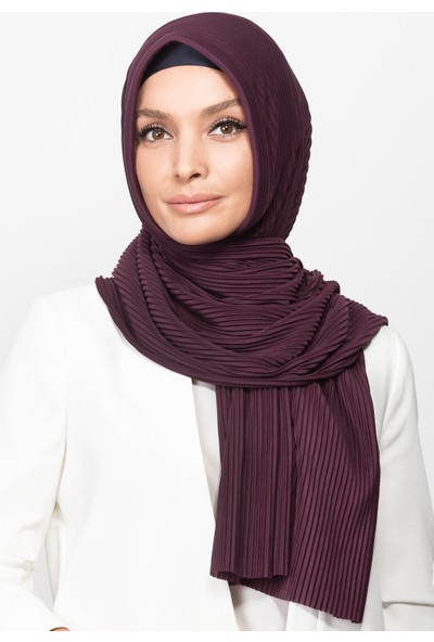 Miray Piliseli Pratik Penye Hazır Şal Mürdüm - Yeni Model Tesettür Giyim Miray Piliseli Pratik Penye Hazır Şal Mürdüm - Yeni Model Tesettür Giyim