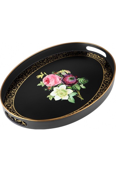 Sardıcı Yaldızlı Oval Büyük Boy Tepsi