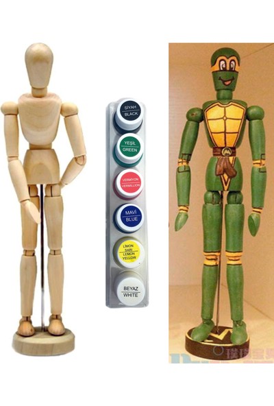 Piramigo Ahşap Kukla Boyama Etkinliği 30 cm Piramigo Ahşap Kukla Boyama Etkinliği 30 cm