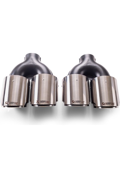 Akrapovic Krom Akrapoviç Egzoz Ucu 100 mm Çiftli Sağ-Sol Set