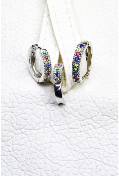 Teen Jewellry Renkli Zirkon Taşlı Silver Küpe Takımı Teen Jewellry Renkli Zirkon Taşlı Silver Küpe Takımı
