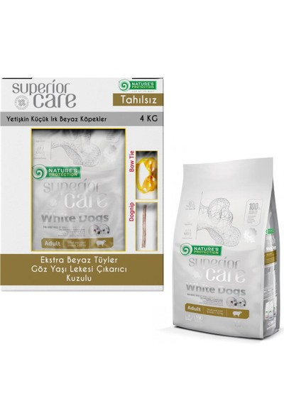 Natures Protection Tahılsız %78 Hayvansal Proteinli Kuzulu Küçük Irk Beyaz Köpek Maması 4 kg Natures Protection Tahılsız %78 Hayvansal Proteinli Kuzulu Küçük Irk Beyaz Köpek Maması 4 kg