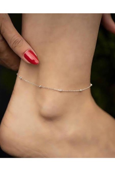 TMT Toplu Zincir Model Gümüş Halhal TMT Toplu Zincir Model Gümüş Halhal