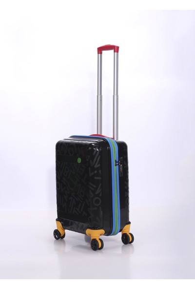 Benetton BNTP301X/20 Siyah Kırılmaz Valiz Kabin Boy