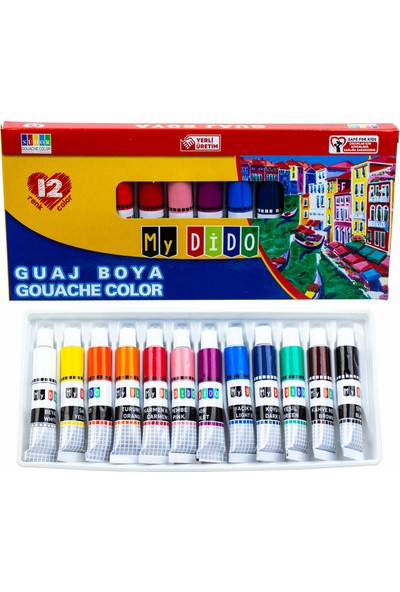 Hobialem Südor Mydido Guaj Boya 12'li Paket, 9 ml Tüp Hobialem Südor Mydido Guaj Boya 12'li Paket, 9 ml Tüp