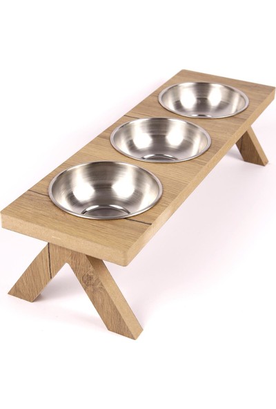 Mini Hediye Ahşap Köpek Kedi Mama Kabı Standı 3'lü Mini Hediye Ahşap Köpek Kedi Mama Kabı Standı 3'lü